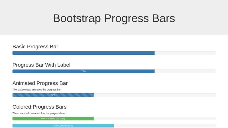 Bootstrap Progress Bars