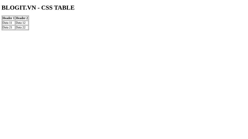 B5 - CSS Table - Simple table