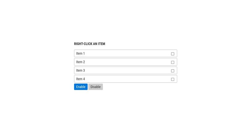 Custom Context Menu (JS)