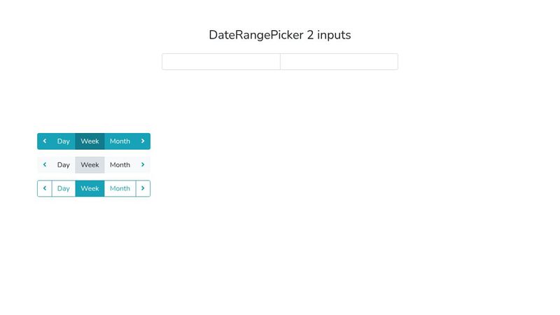 DateRangePicker with 2 inputs