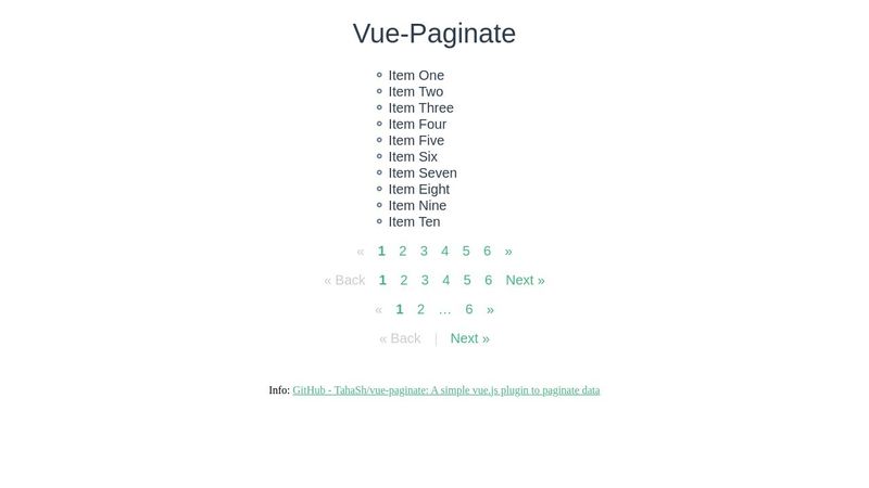 vuejs:Paginate