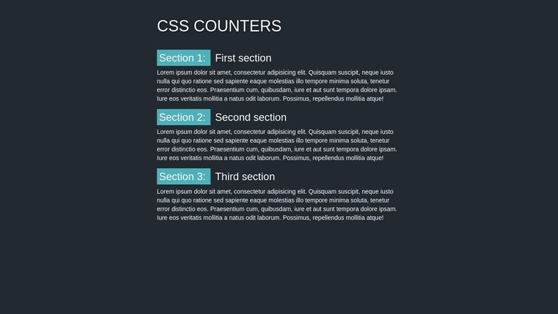 CSS Counters
