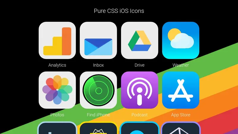 Pure CSS iOS Icons