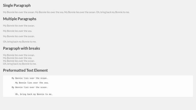 HTML Paragraph Example