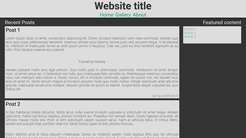 Responsive HTML5 layout
