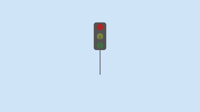 Animated traffic light