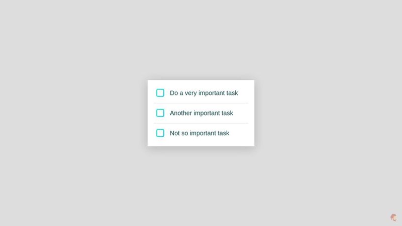 ☑️ CSS-only Todo List Checkbox Animation