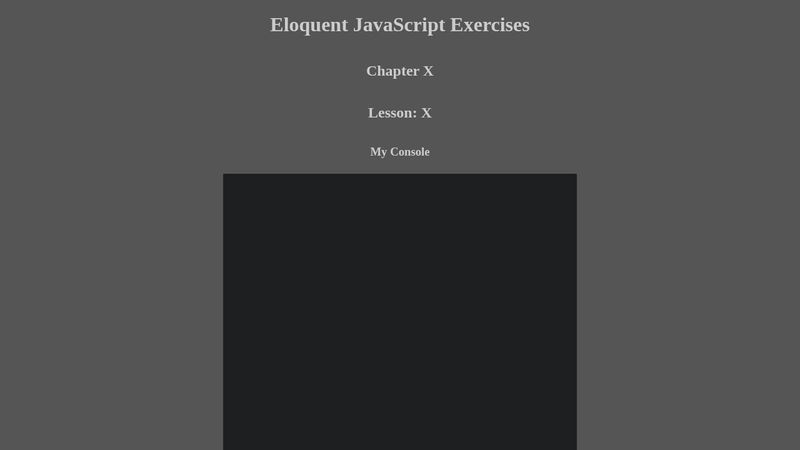 Eloquent JavaScript | Lesson Template