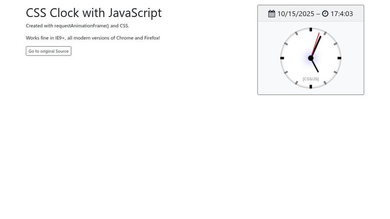 CSS Clock with JavaScript
