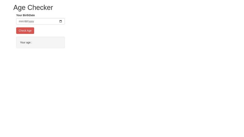 Age Calculator Javascript