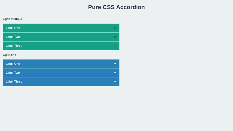 Pure CSS Accordion