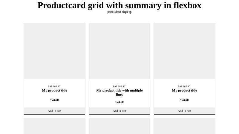 product grid with css grid & flex.