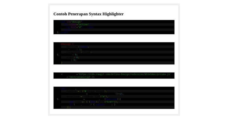 Simple Syntax Highlighter