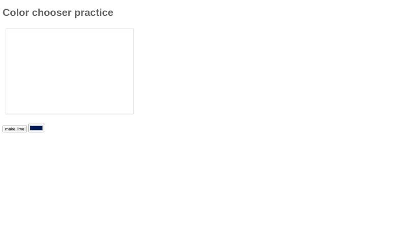 Color chooser practice