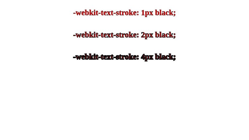 Demo of `-webkit-text-stroke`