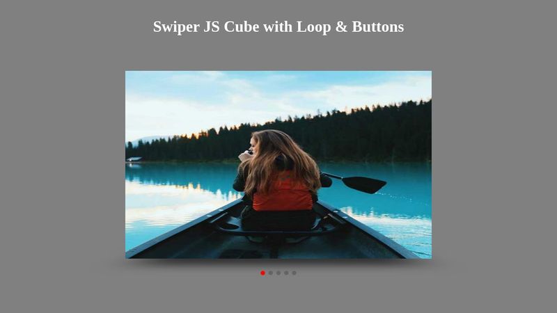 Swiper JS Cube Slider Responsive 3D