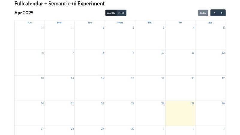 Fullcalendar + Semantic-ui