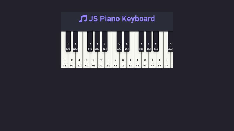JS Piano Keyboard