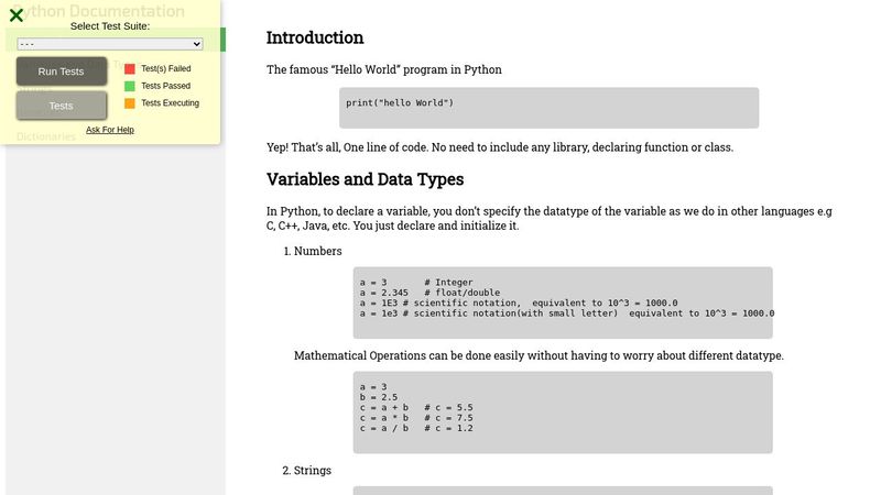 Technical Documentation Page: Python