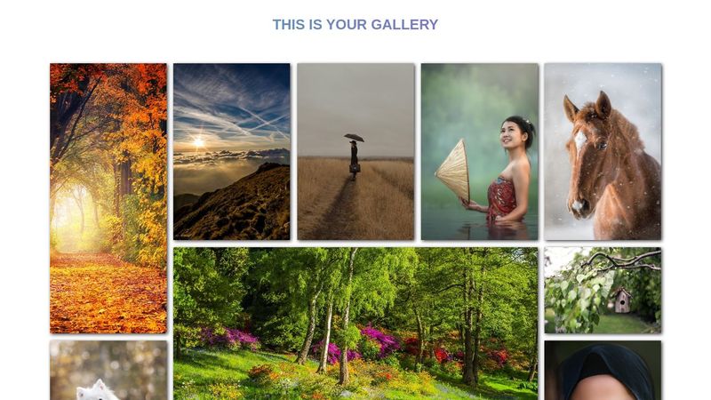 Grid Gallery Responsive with Lightbox Javascript