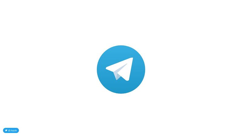 Telegram logo only CSS (responsive)