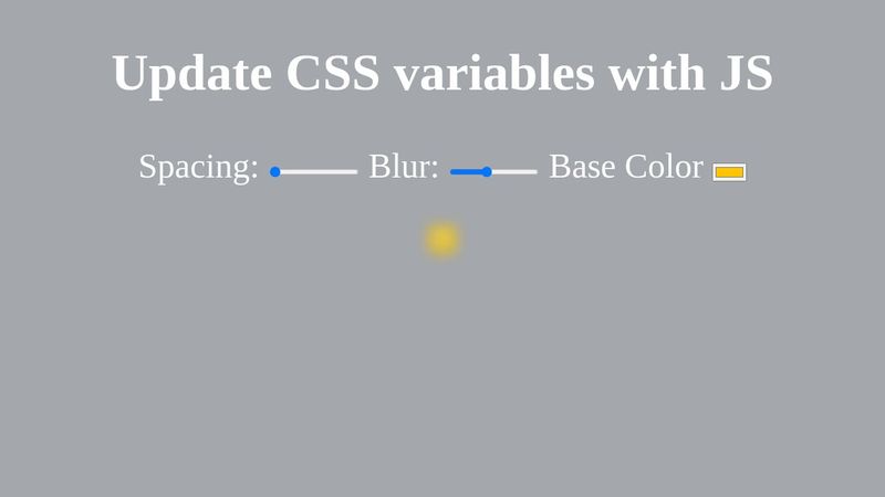 css variables with js