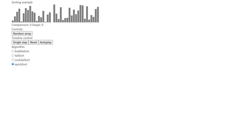 Sorting demo: Quicksort