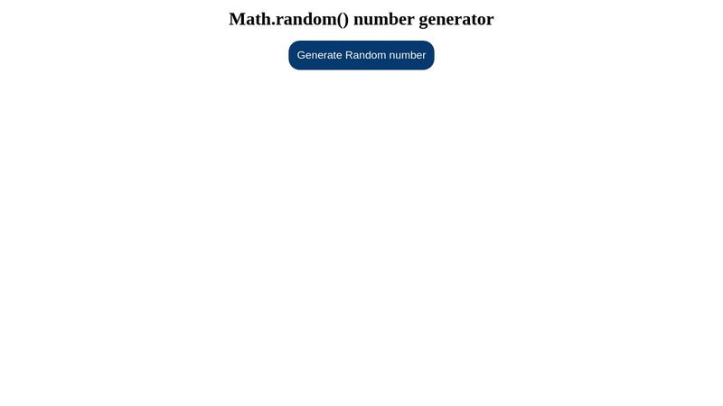 Math.random number generator example