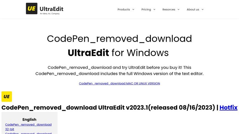 UltraEdit Website Clone UltraEdit Website Clone