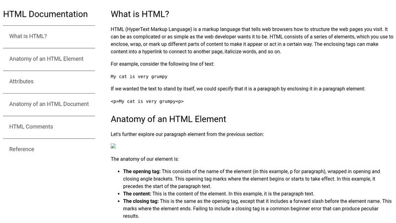 HTML Technical Documentation