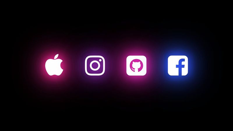 CSS Neon Social Icons