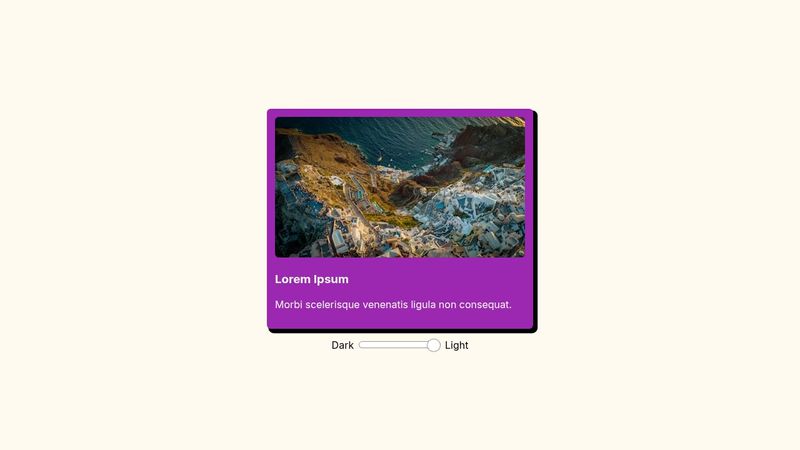 Codepen Challenge Range Slider Dark Mode Dimmer 