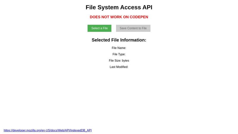 File System Access API