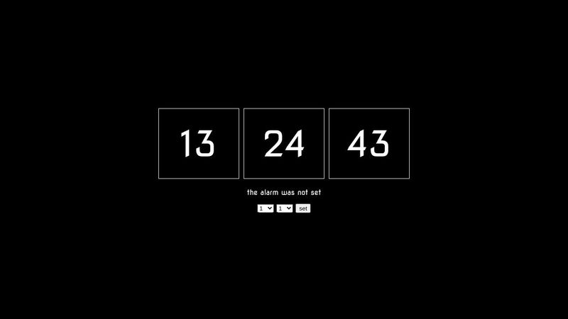 Alarm clock (javascript)