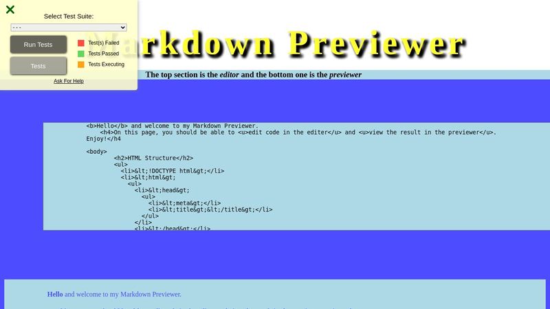 React Markdown Previewer