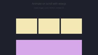 Animate on scroll with wow.js