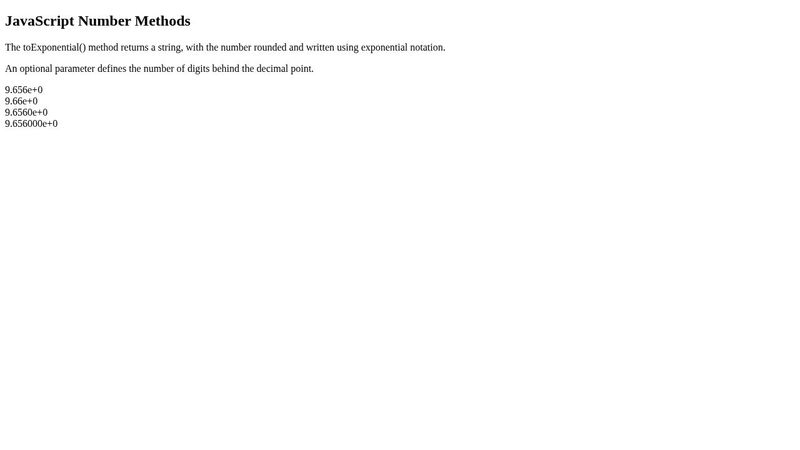 javascript toExponential