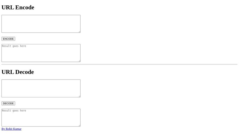 URL Encode & URL Decode tool in javascript