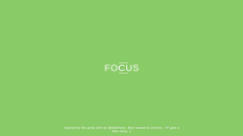 In/out of focus text effect