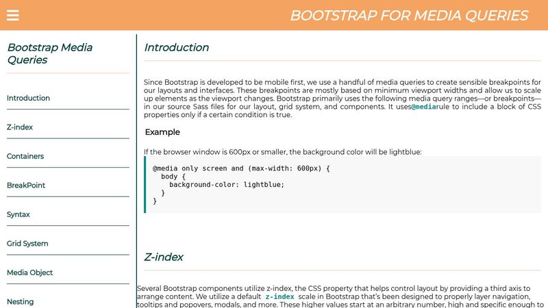 Bootstrap for Media Queries