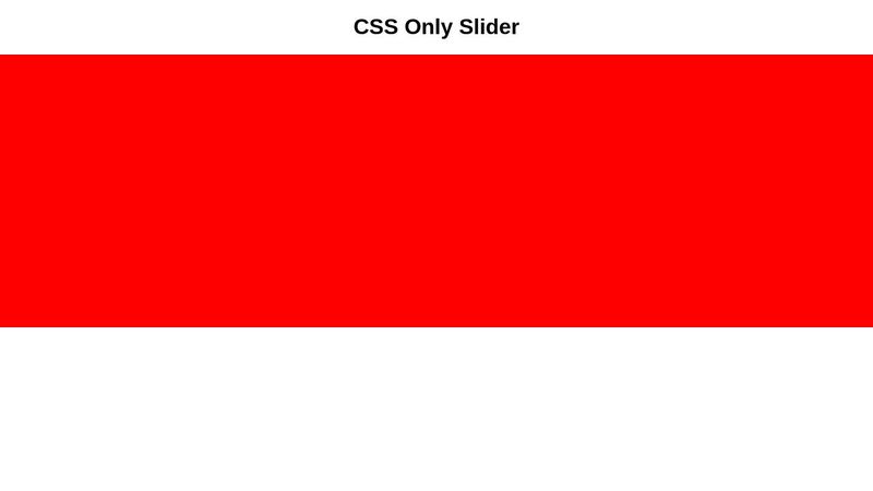 CSS Only Slider