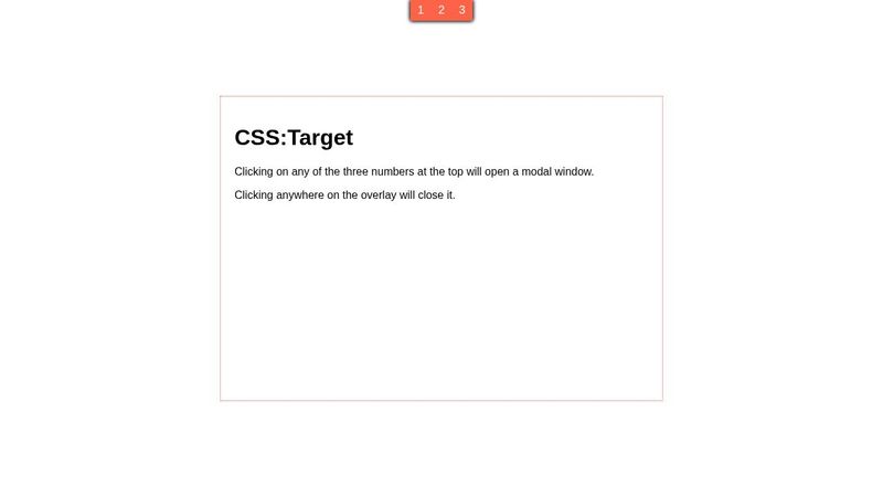 css :target / css only lightbox