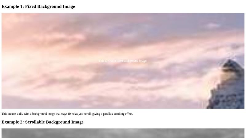 CSS 'background-attachment' Property