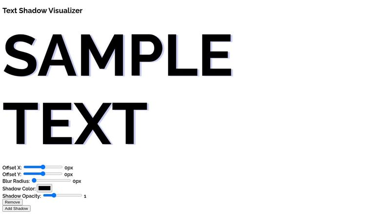Text Shadow Visualizer