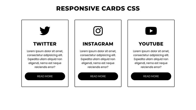 Responsive Card Design with HTML & CSS