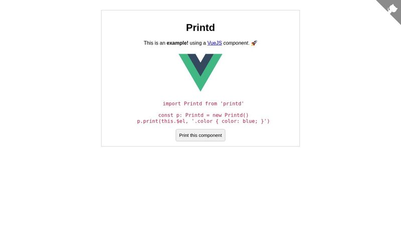 Print a Vue 2 component