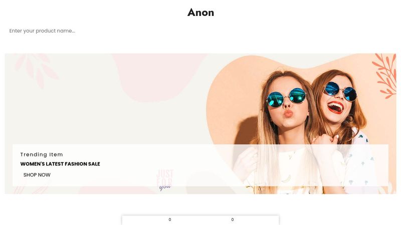 Anon Ecommerce Website
