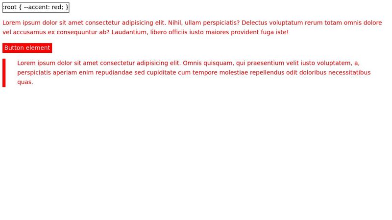 CSS Custom Properties demo