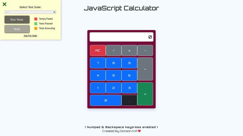 fcc - JS Calculator