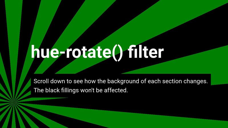 Basic use case for the hue-rotate() filter function.